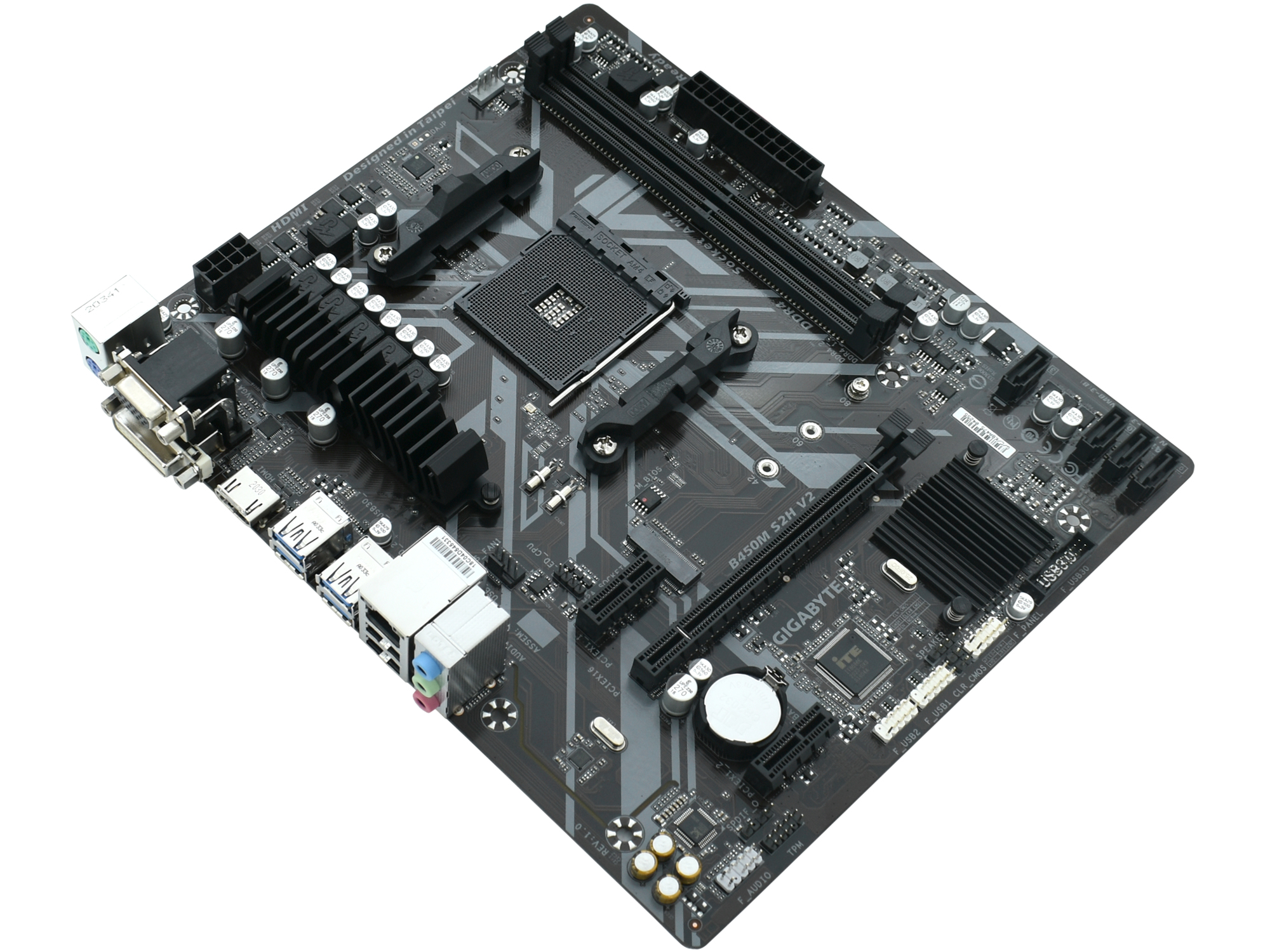 Уц. Материнская плата Gigabyte B450M S2H V2 MB Socket AM4,MATX, AMD ...