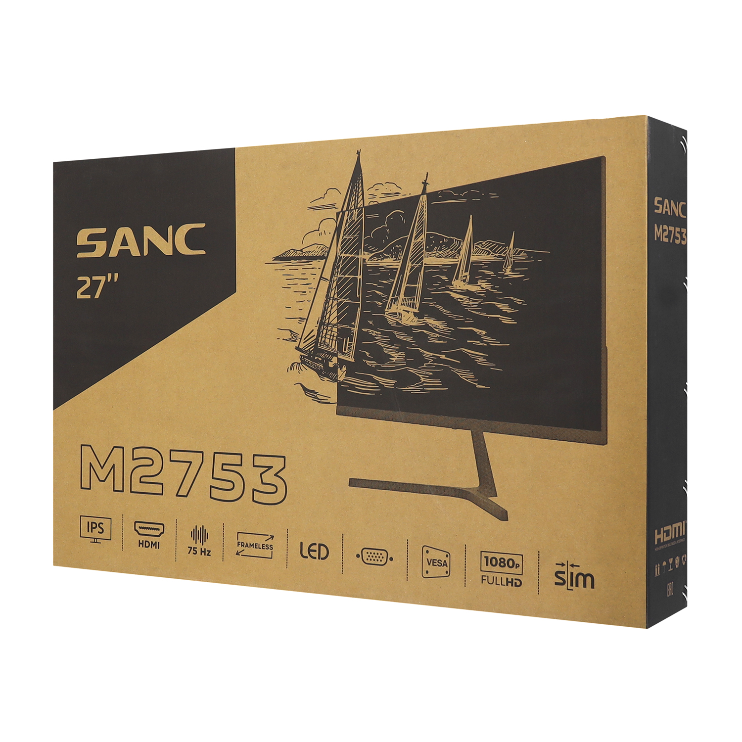 Уц. Монитор Sanc M2753 IPS, небольшое пятно на матрице LCD 27" 1920x1080 IPS (LED) 75Hz, 5ms ...
