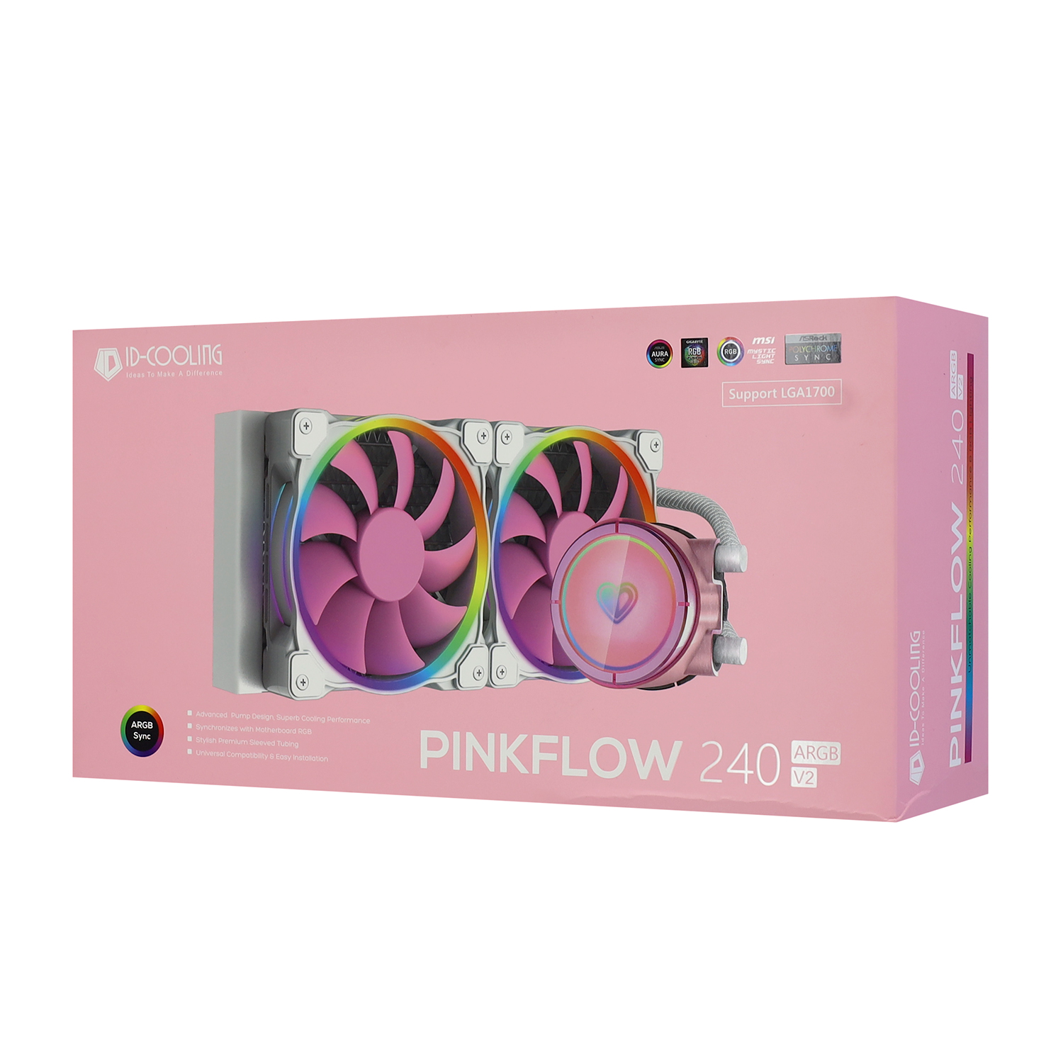 Система водяного охлаждения процессора ID-Cooling Pinkflow 240 ARGB V2 ...
